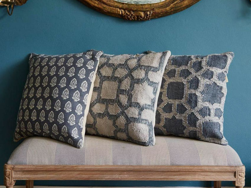 Blue Cushions | Blue Patterned Cushions | Weaver Green Australia